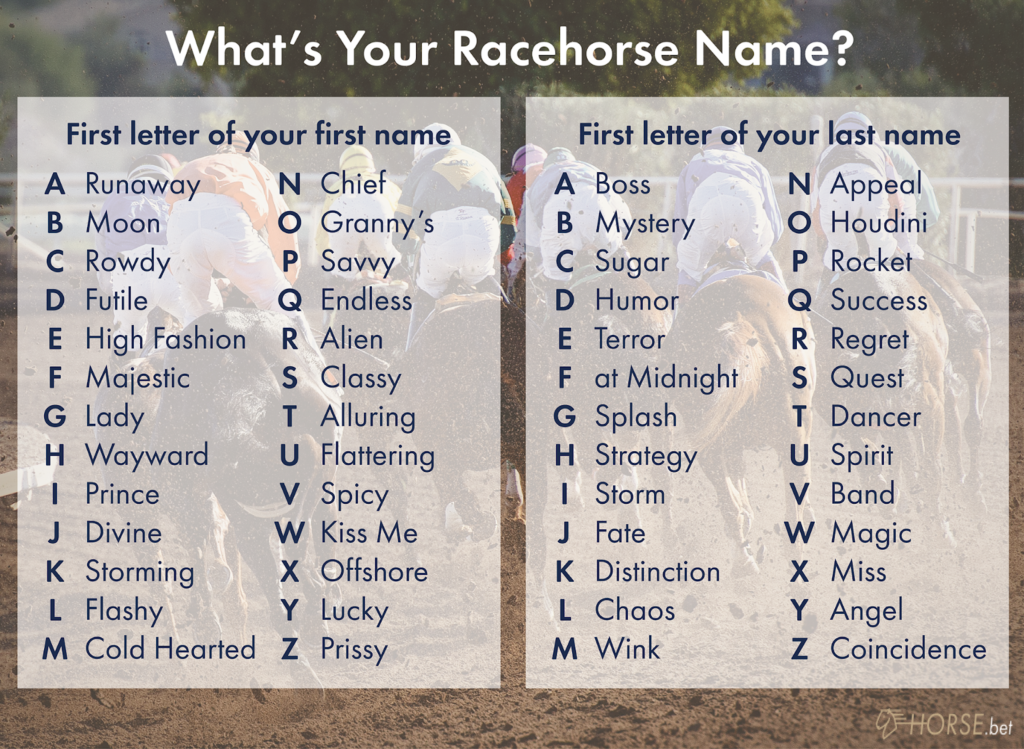 Your Racehorse Name Generator Horse Bet
